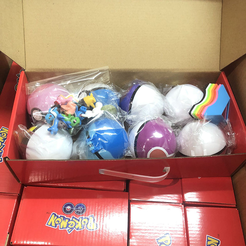 Pokemon Set 8 Pokeballs Anime Figures Collection - Action Anime Figures